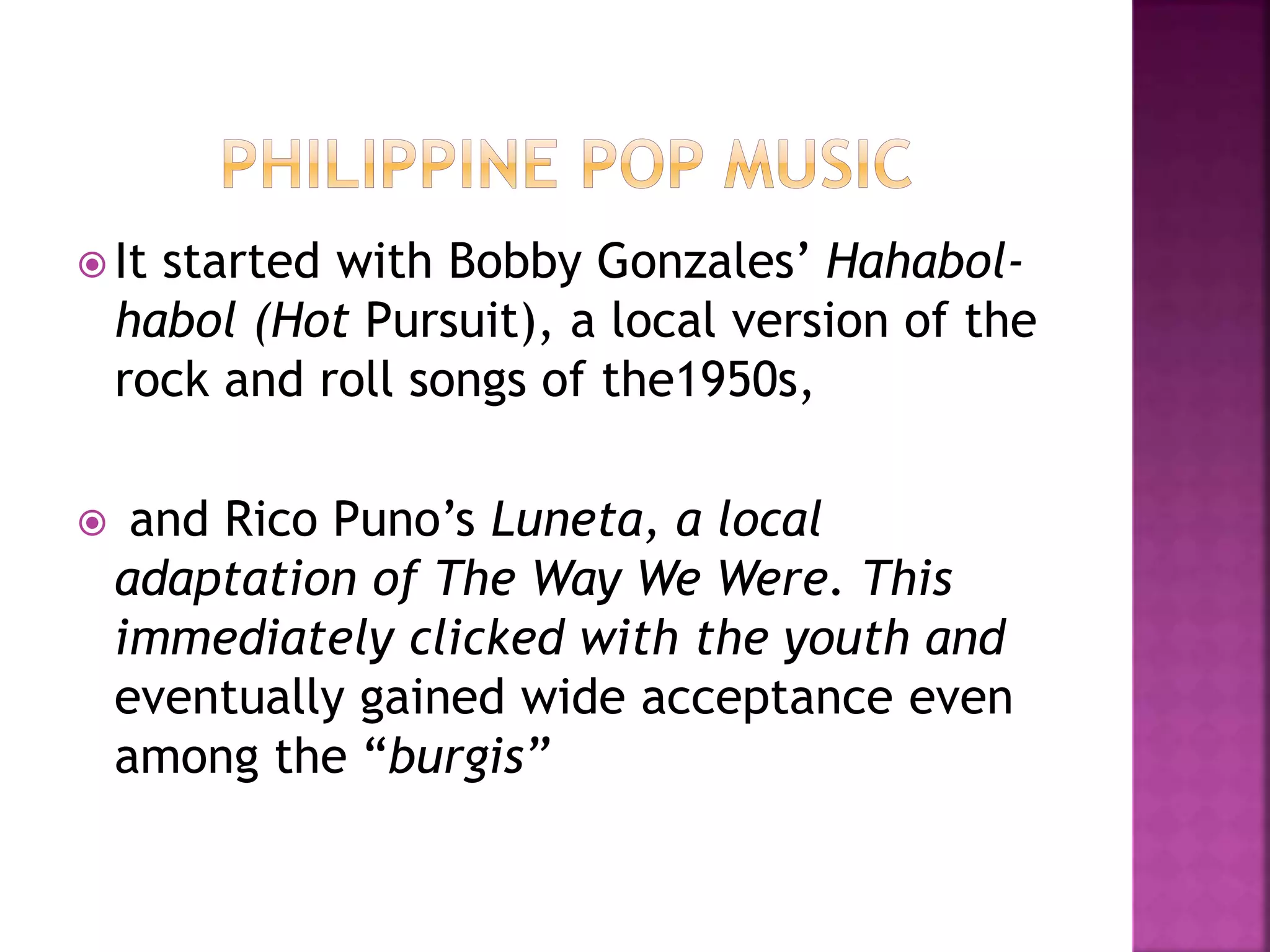 Philippine Popular Music | PPTX