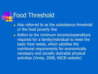 Philippine poverty situationer 2010 | PPTX
