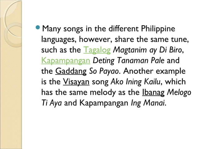Philippine pre – colonial folk songs | PPT