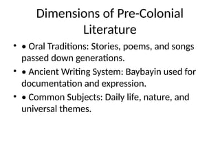 Philippine_Precolonial_Literature 122221 | PPTX