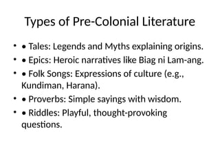 Philippine_Precolonial_Literature 122221 | PPTX