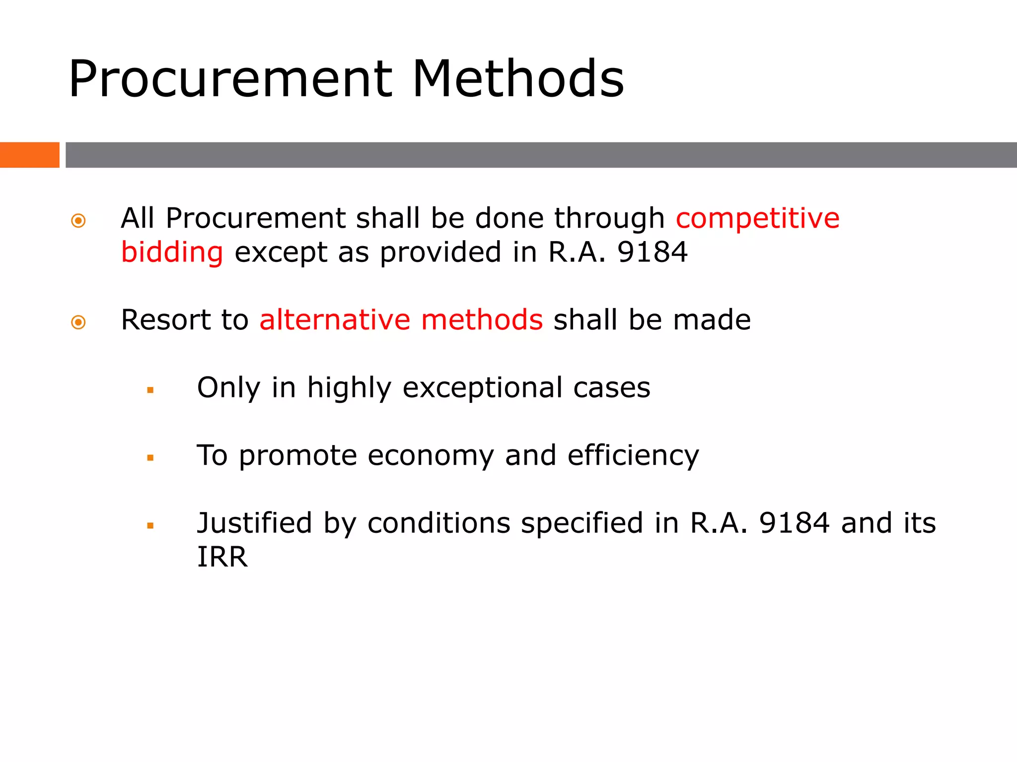 Philippine procurement system | PPT