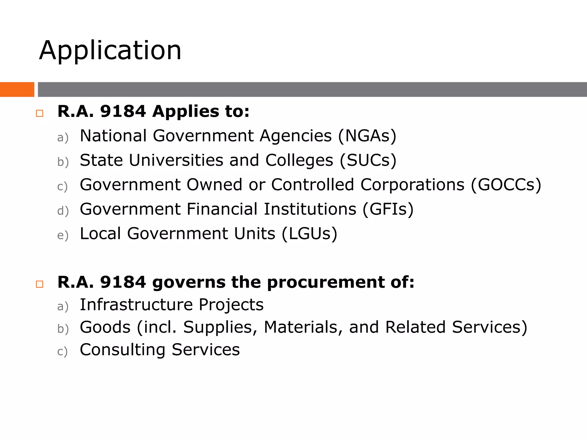 Philippine procurement system | PPT