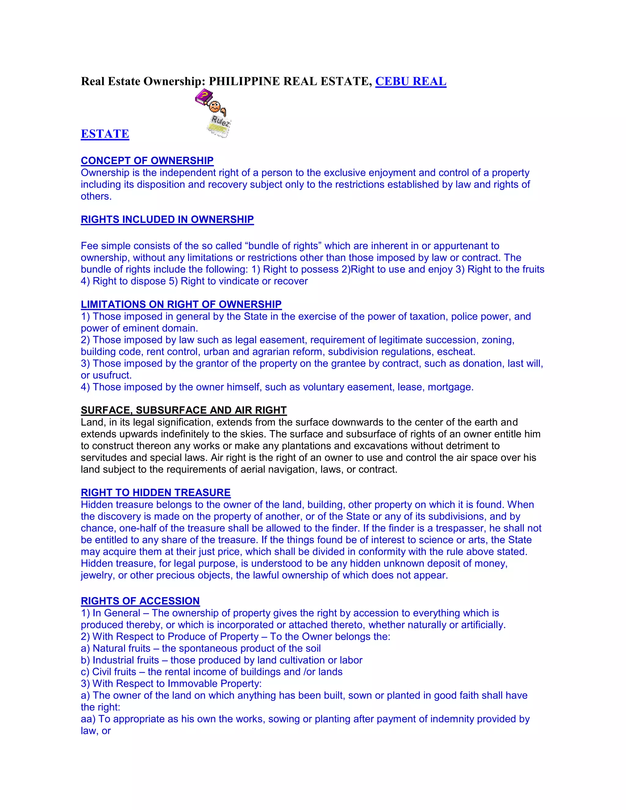 Philippine real estate laws | DOCX