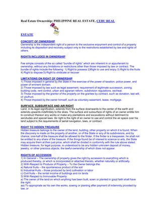 Philippine real estate laws | DOCX
