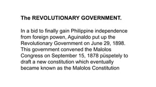 Report on Philippine Revolution - Philippine Politics and Gov. | PPT