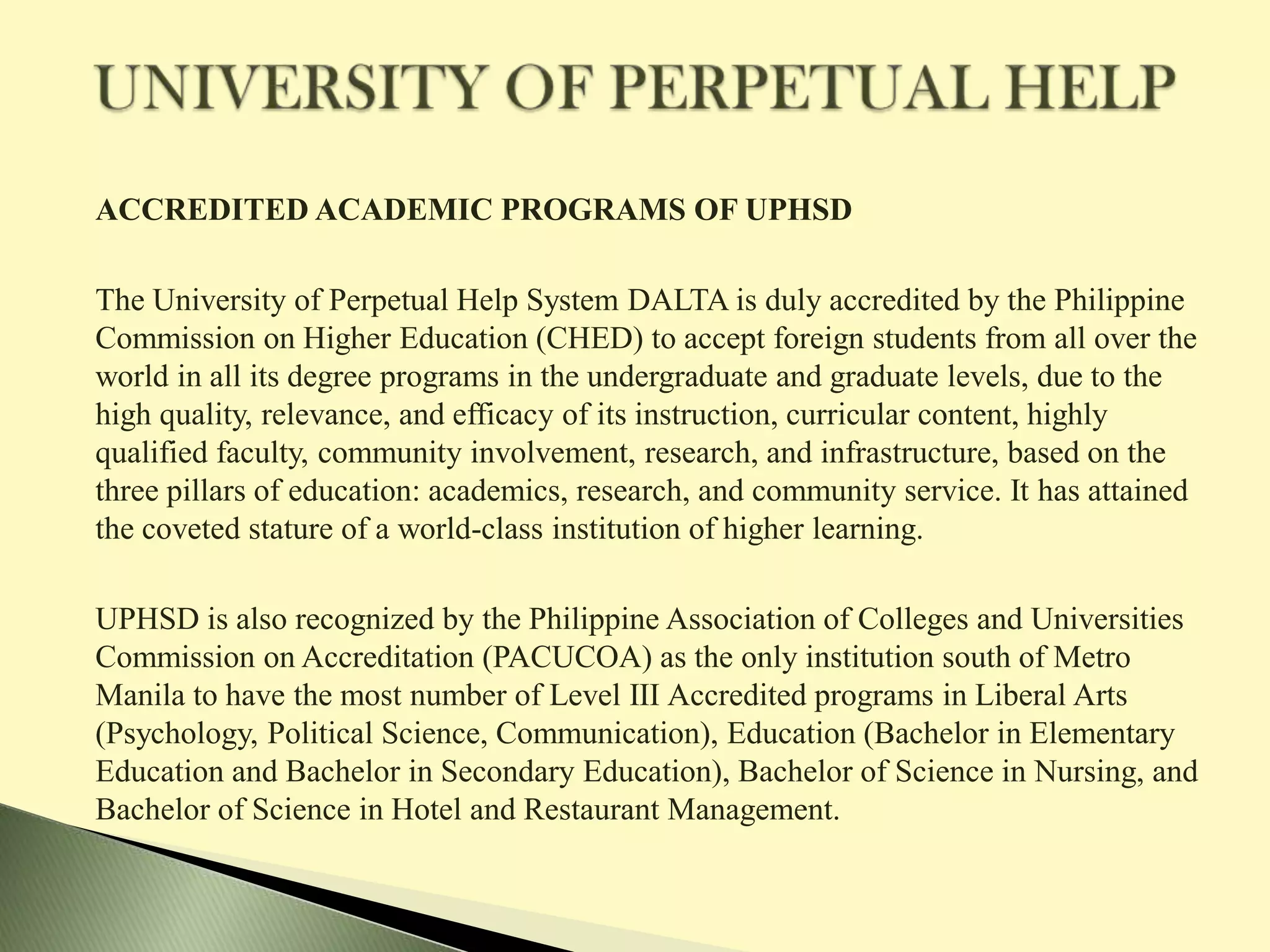 Philippines university of perpetual help system | PDF