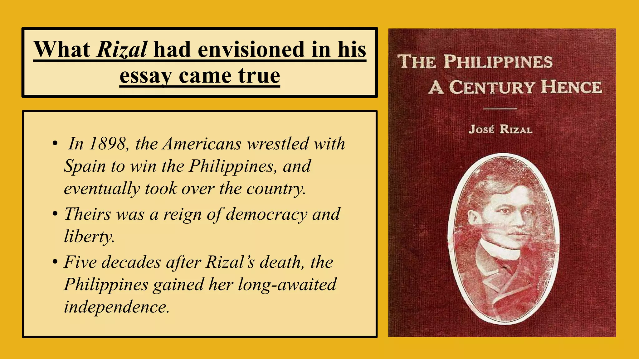 Philippines A Century Hence | PPTX