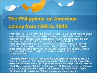 Philippinesamerican colony | PPT