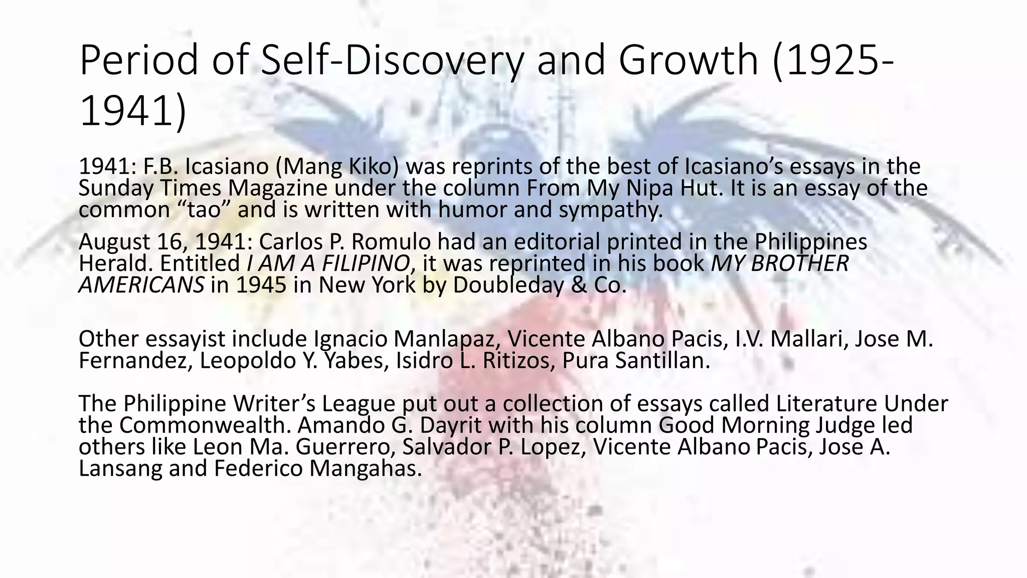 Philippines and Philippine Literature in English | PPTX