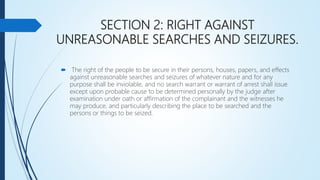 Philippines bill of rights | PPTX