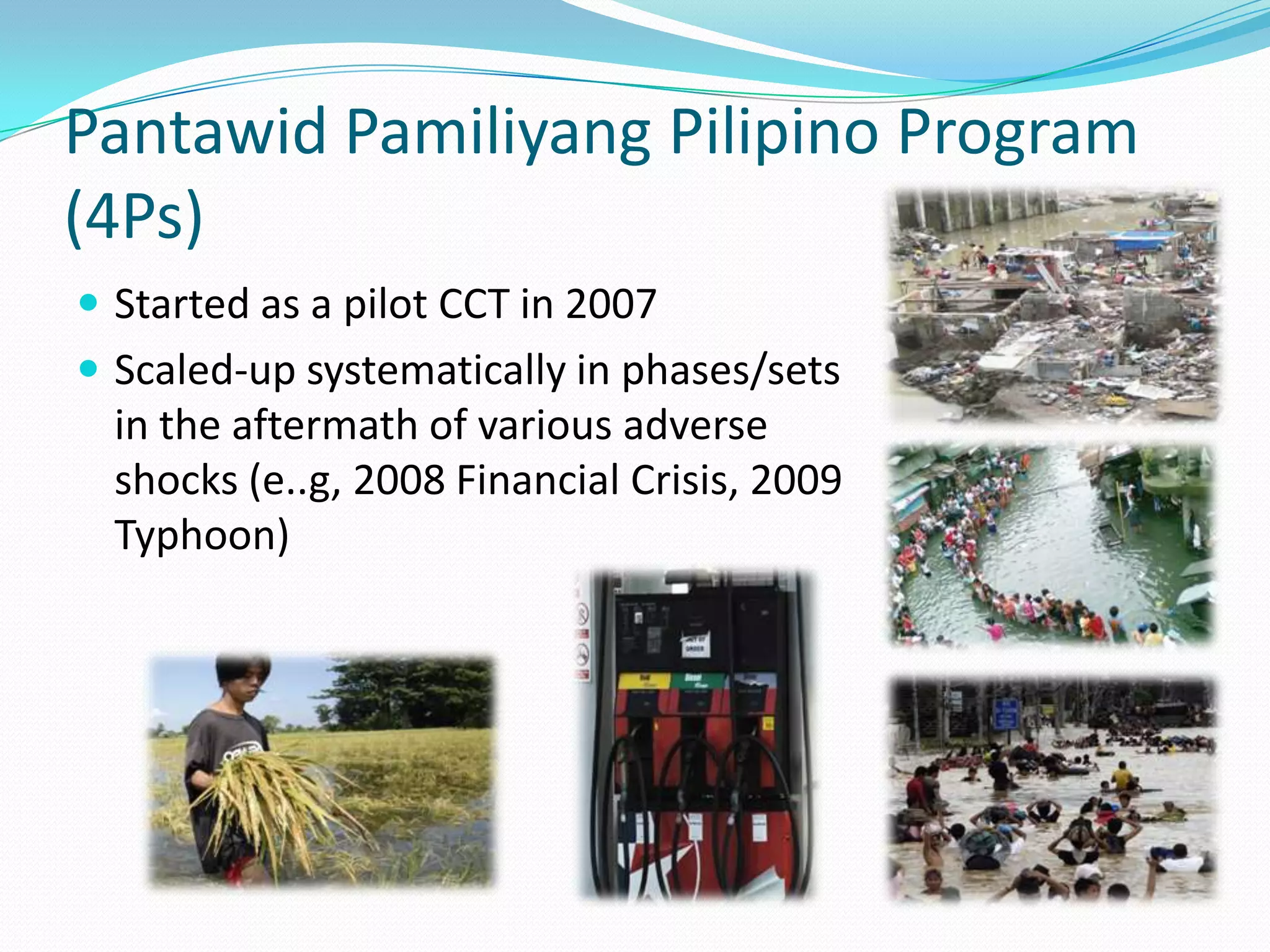 Pantawid Pamiliyang Pilipino Program - Conditional Cash Transfer (The ...