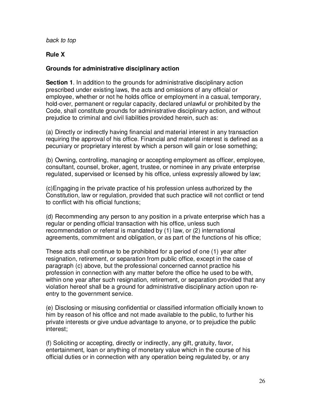 Philippines code of conduct and ethical standards for public official…