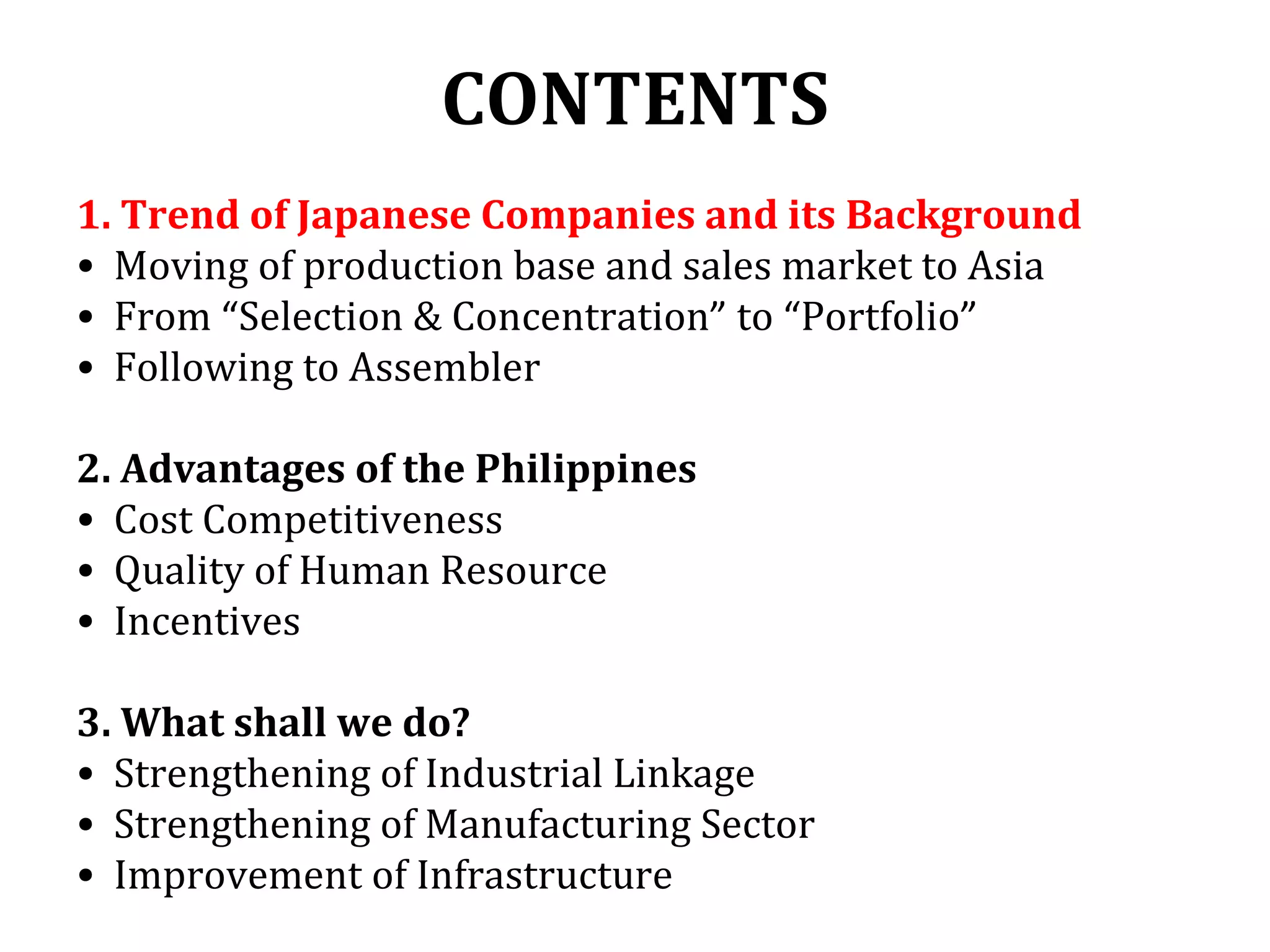 The Philippines' Competitive Advantage on Business Environment in ...