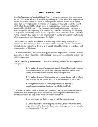 Philippines corporation code | PDF