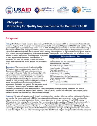 Philippines: Governing for Quality Improvement in the Context of UHC | PDF