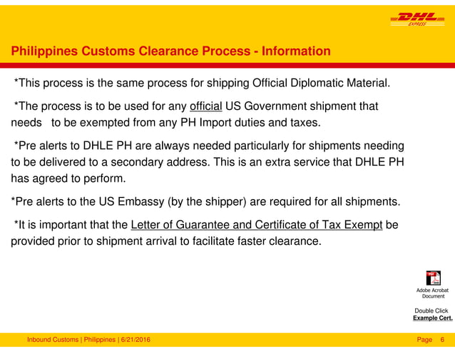 Philippines Customs Clearance - US Government | PDF | Logistics | Business