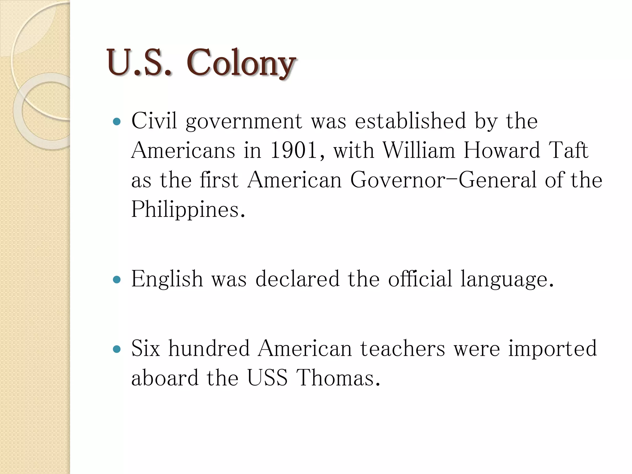 Philippines During American Period | PPTX