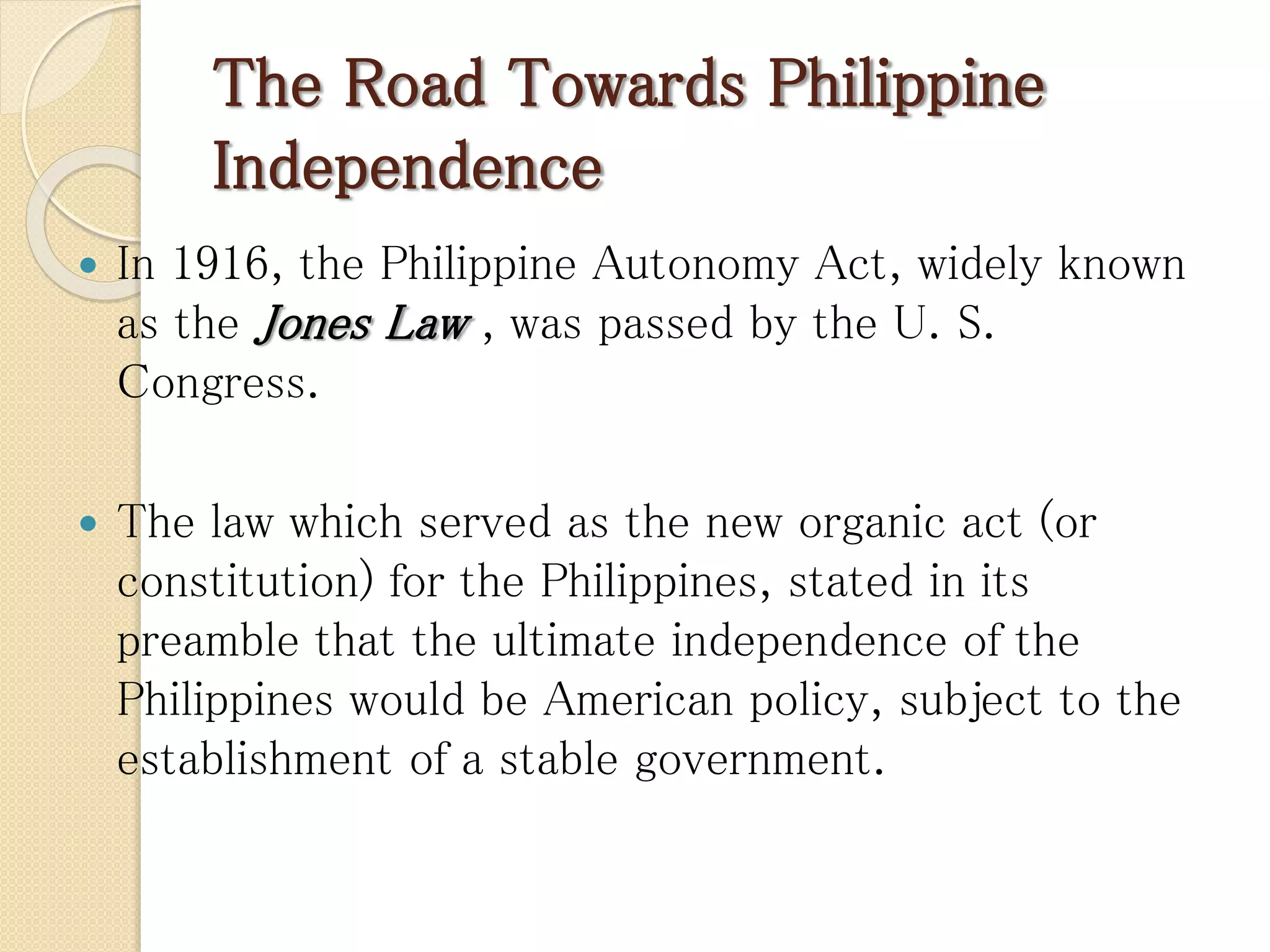 Philippines During American Period | PPTX