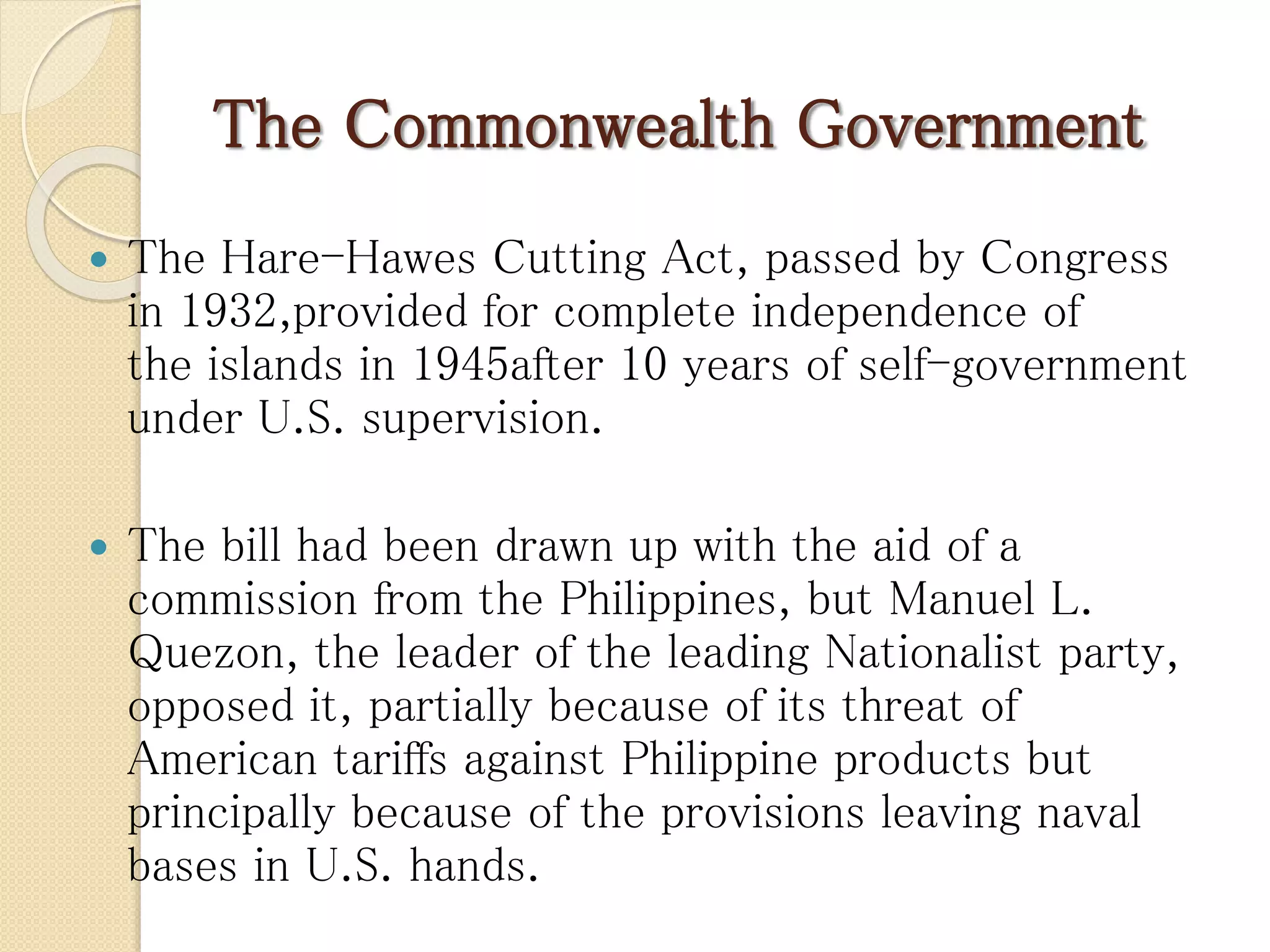 Philippines During American Period | PPTX