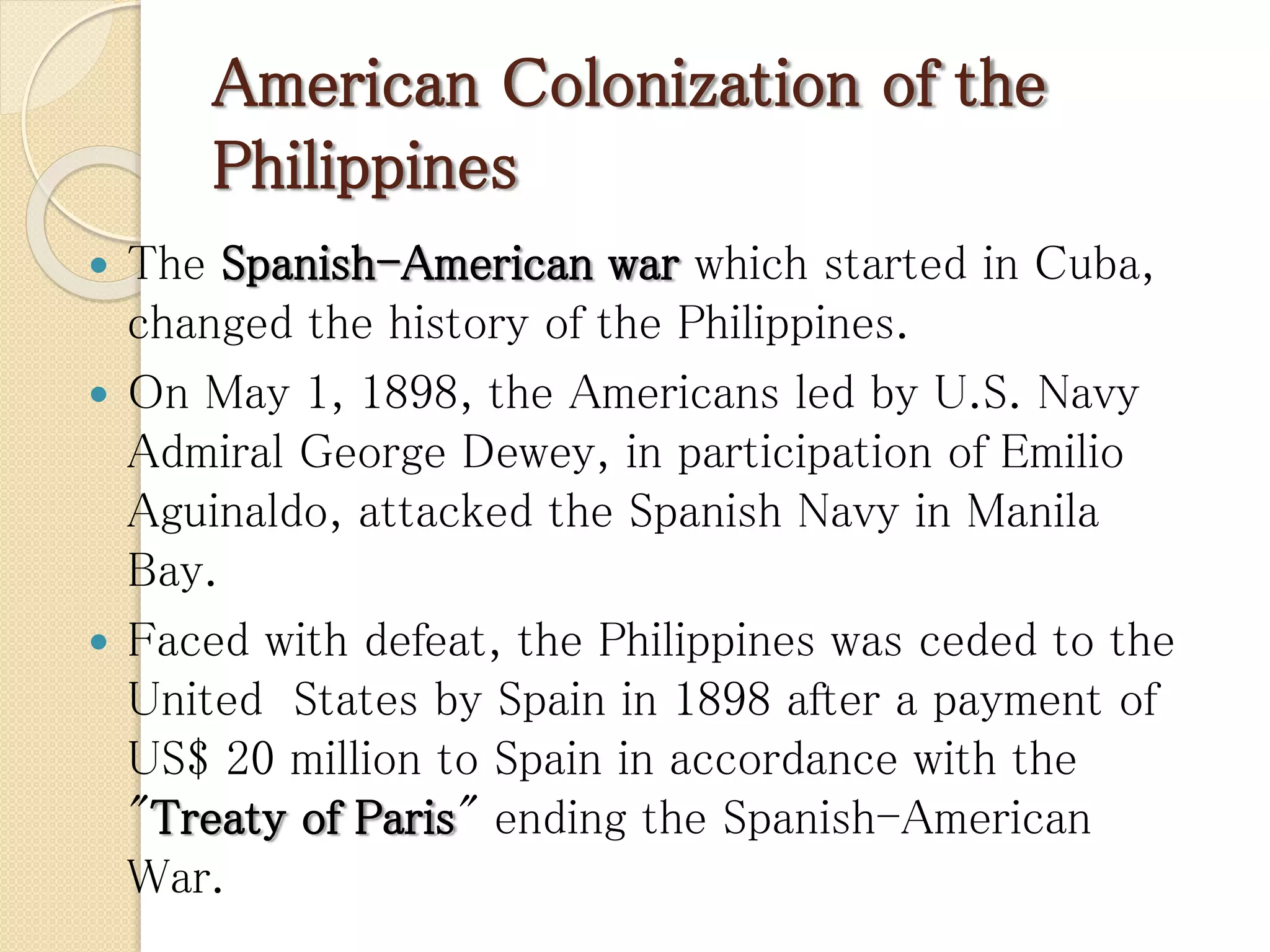 Philippines During American Period | PPTX
