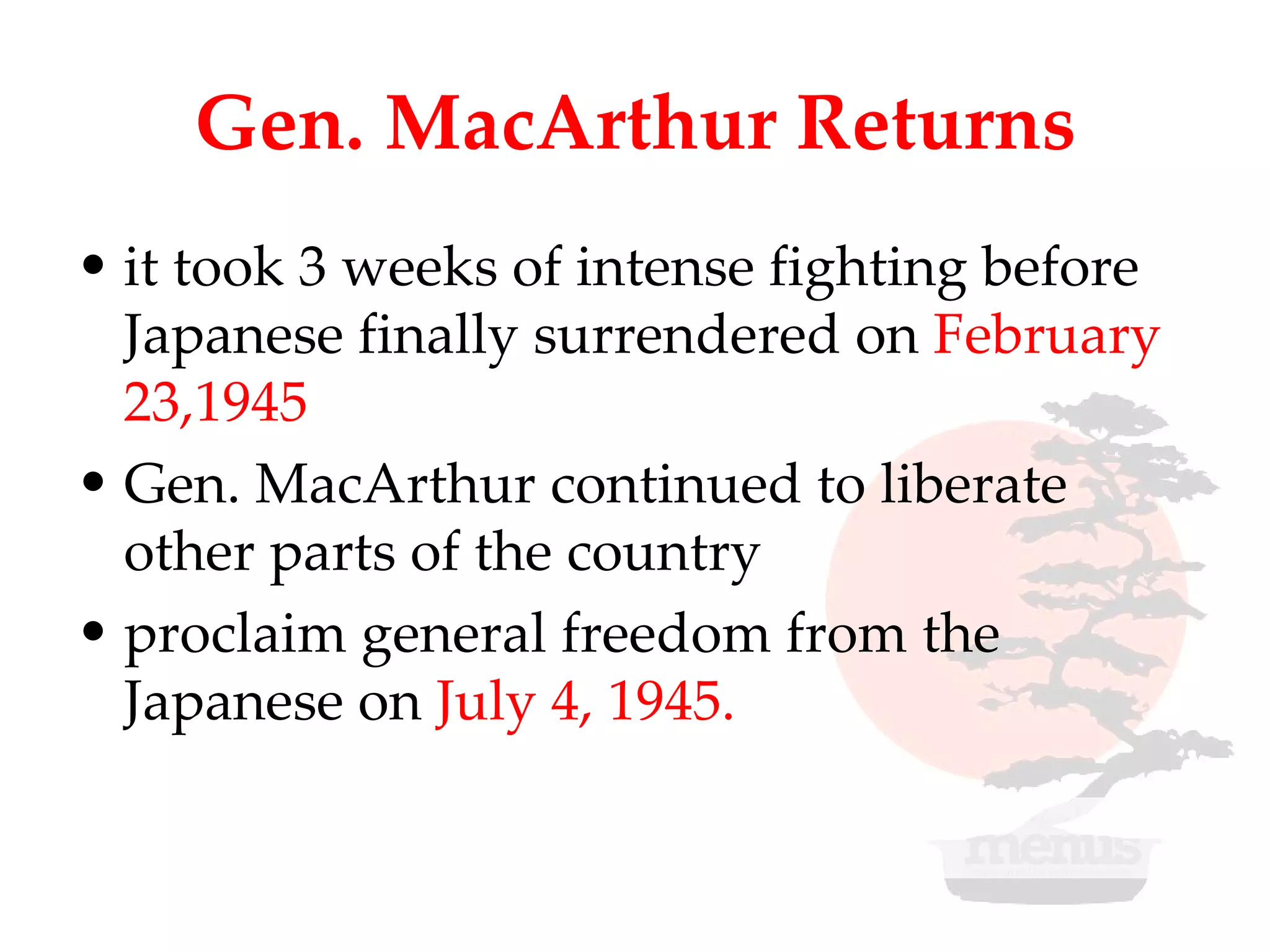 Philippines during japanese occupation (revised) | PPT