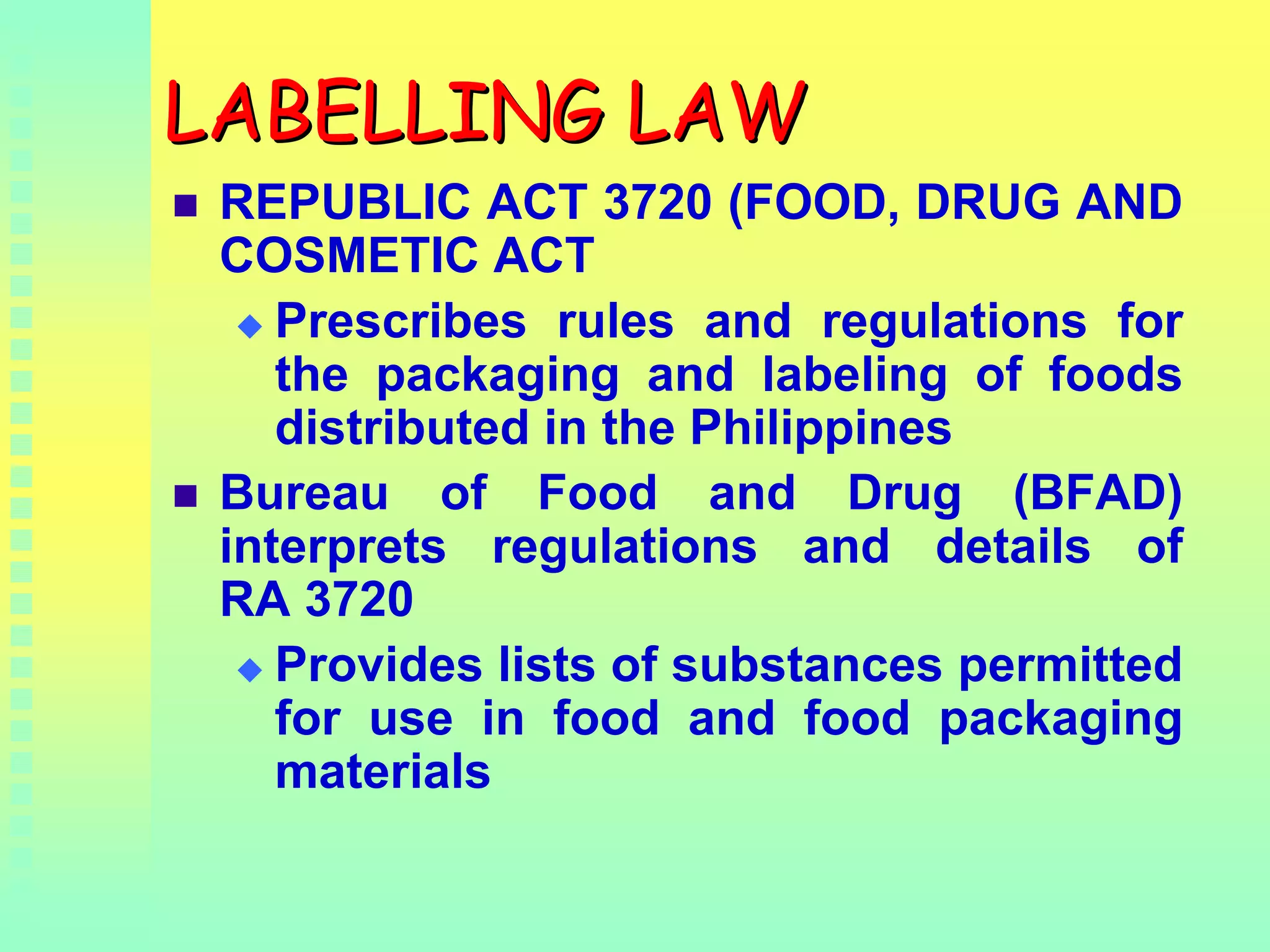 Philippines labeling requirements | PDF
