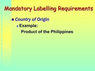 Philippines labeling requirements | PDF