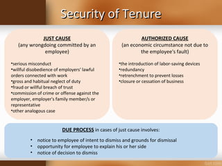 Security of Tenure and Kinds of Employment | PPT