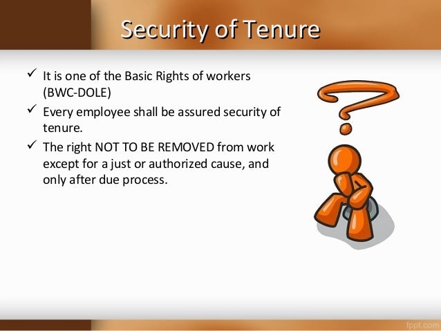 Security of Tenure and Kinds of Employment