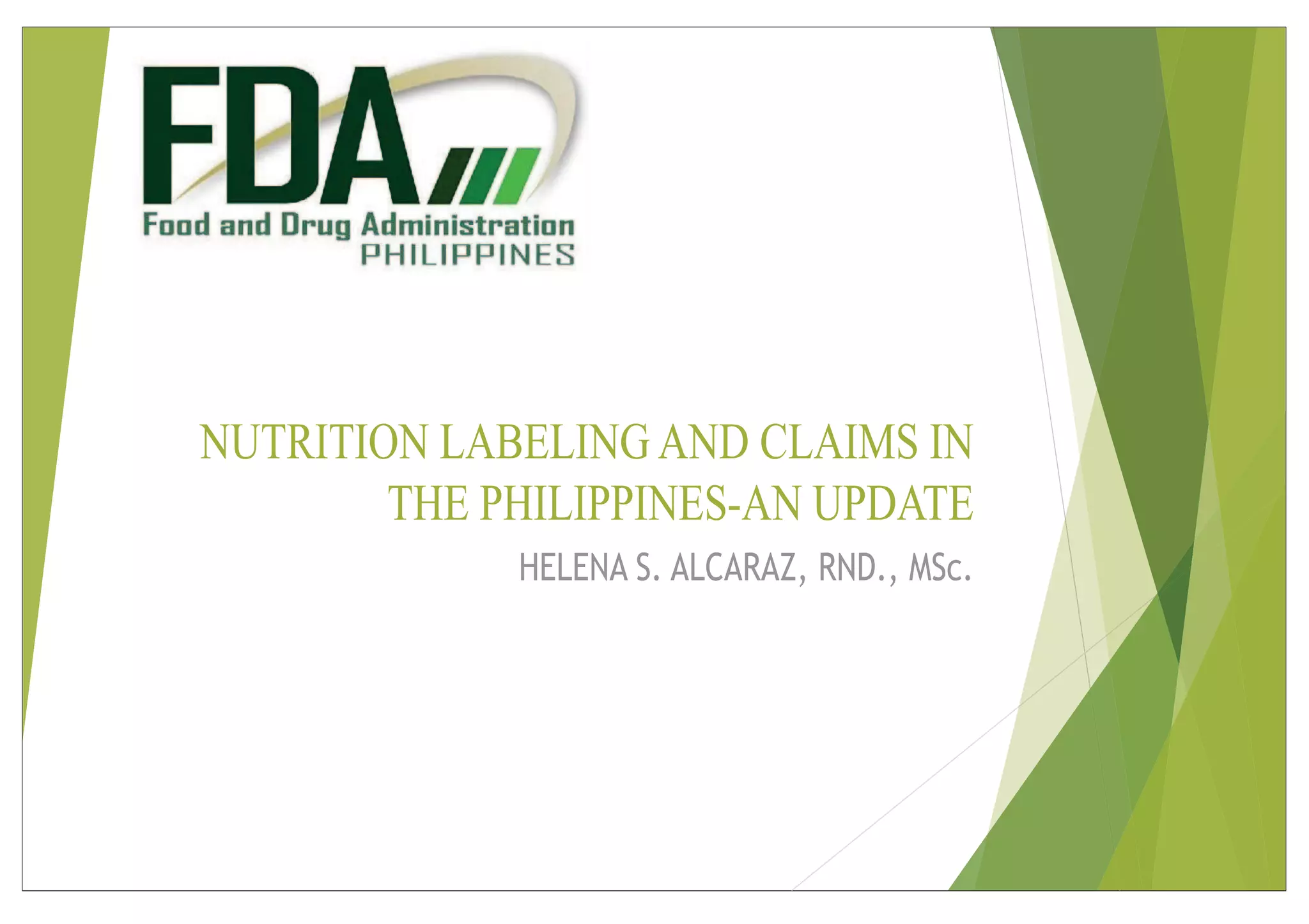 Philippines Nutrition and Labelling Claims 2015 | PDF