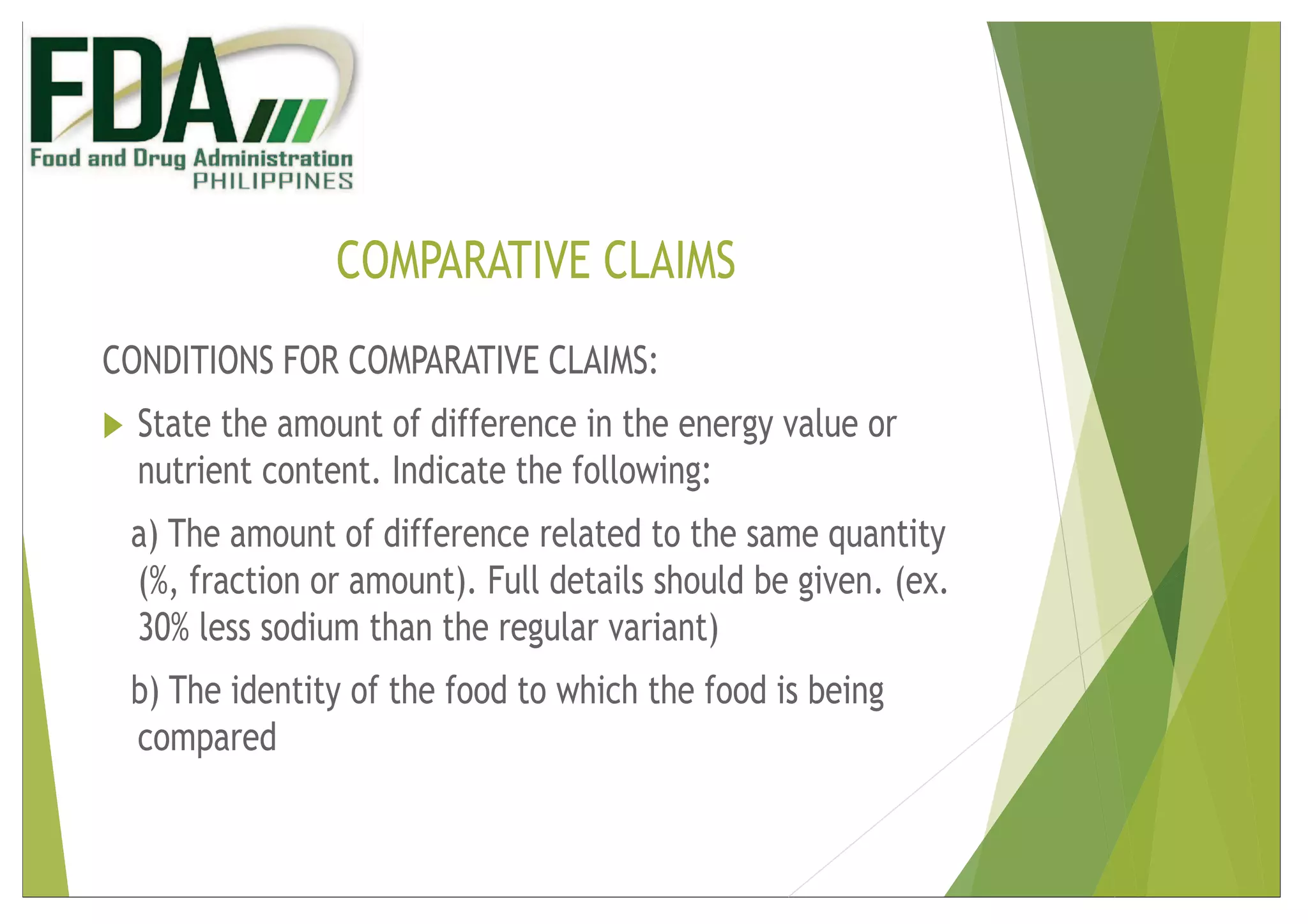Philippines Nutrition and Labelling Claims 2015 | PDF