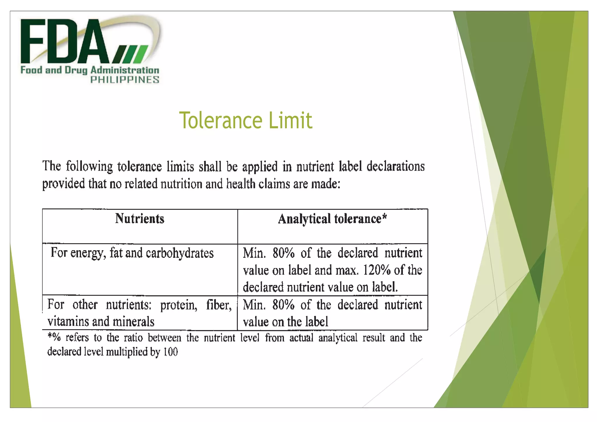 Philippines Nutrition and Labelling Claims 2015 | PDF