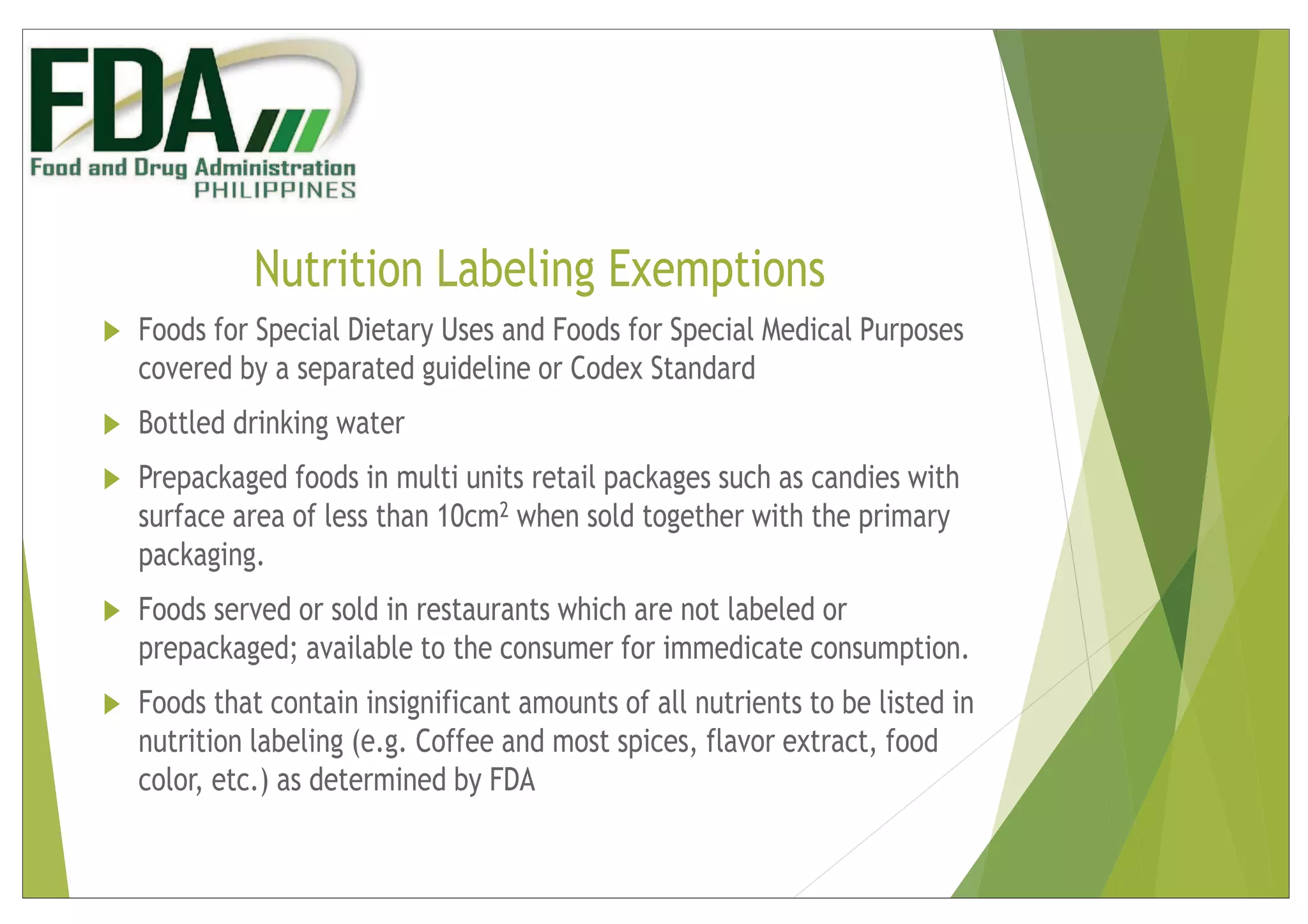 Philippines Nutrition and Labelling Claims 2015 | PDF