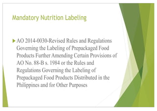 Philippines Nutrition and Labelling Claims 2015 | PDF