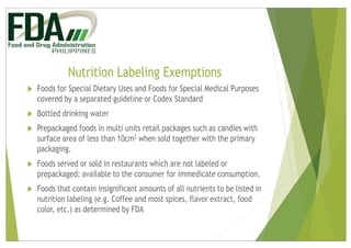 Philippines Nutrition and Labelling Claims 2015 | PDF