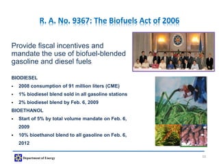 Renewable Energy in the Philippines - Department of Energy | PDF