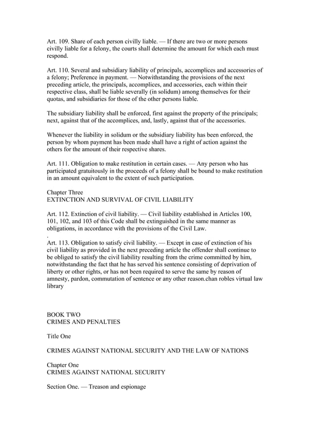 Philippines Revised penal code.pdf | Crime & Harmful Acts to ...