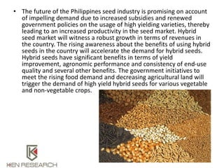Philippines seed industry,seed production statistics - ken research | PPTX