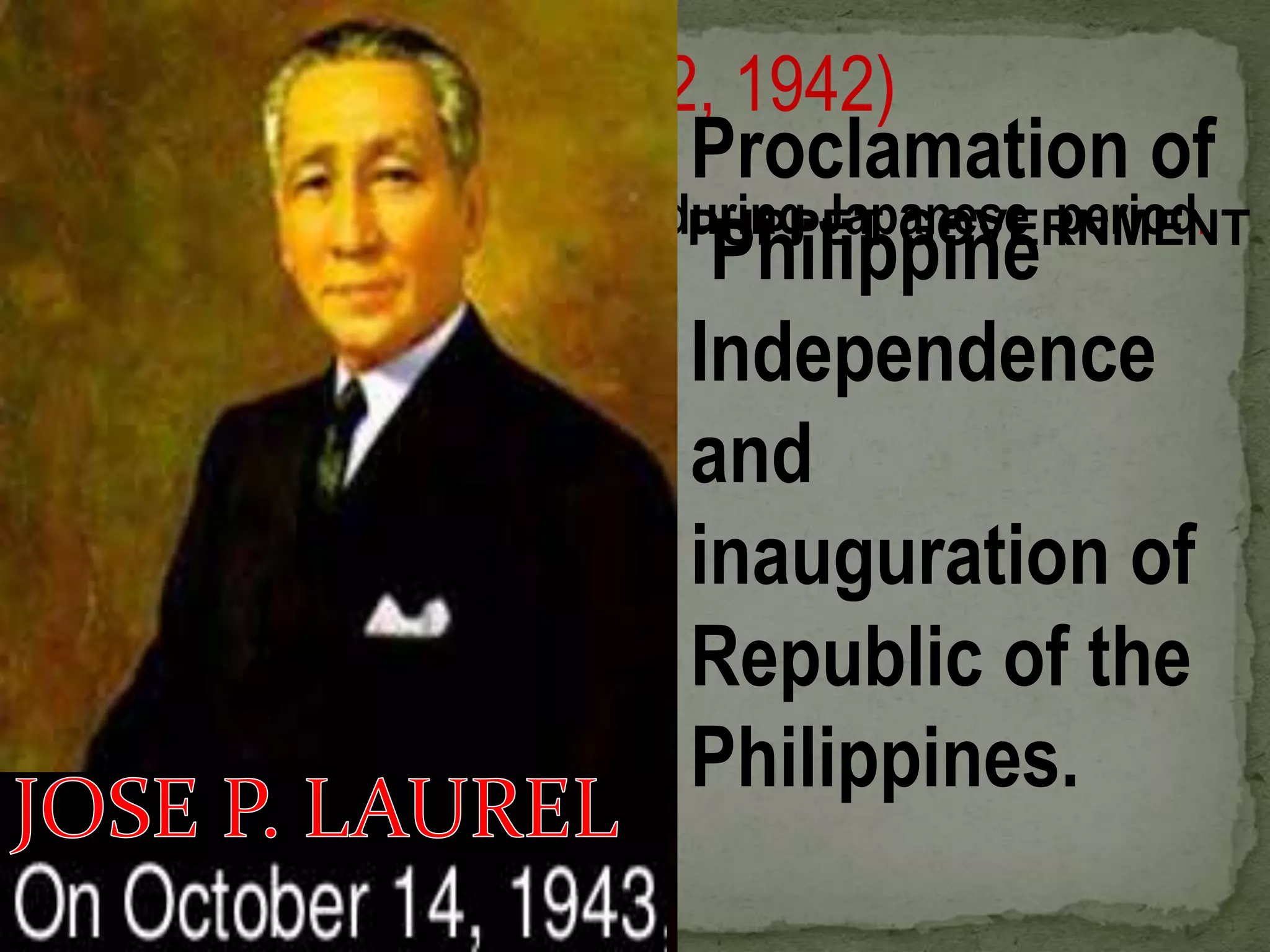 Philippines under Japanese puppet government | PPTX