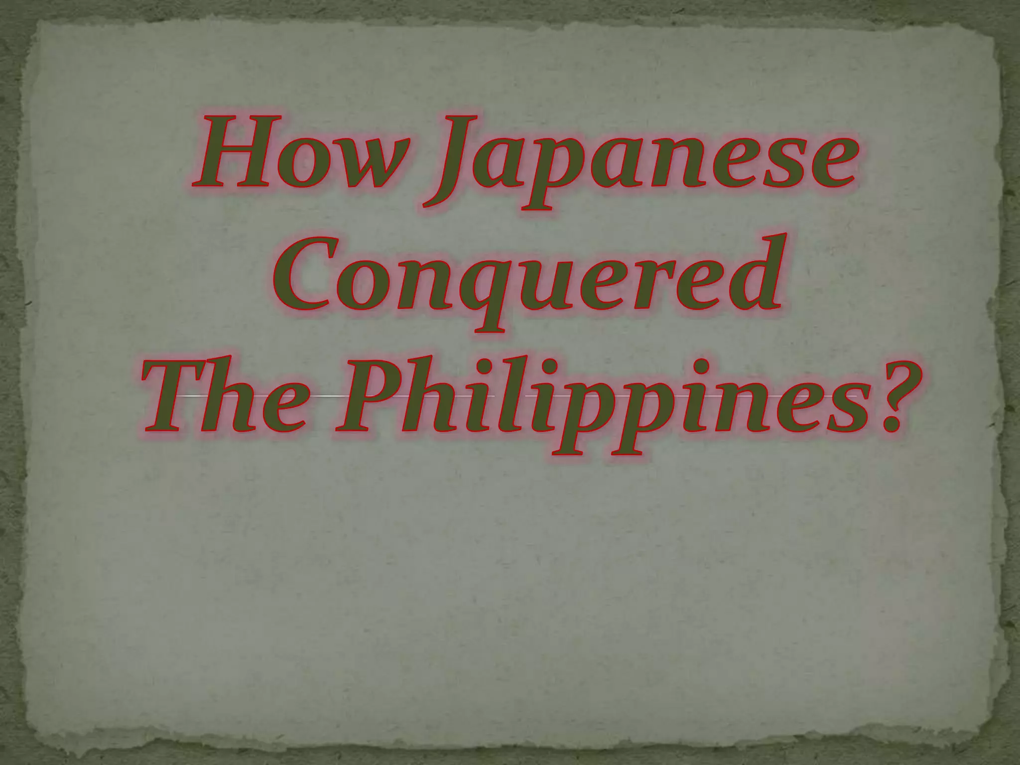 Philippines under Japanese puppet government | PPTX