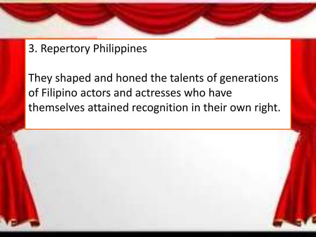 Philippine Theater Groups.pptx | Theater Venues | Attractions