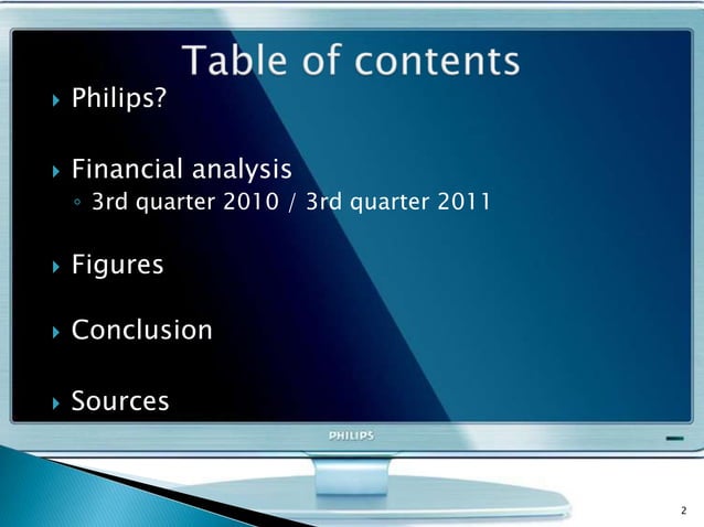 Philips financial analysis | PPTX