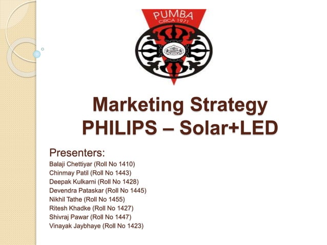 Philips Solar LED Marketing Strategy | PPTX