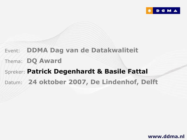DDMA / Philips: Datakwaliteit | PPT | Business | Business and Finance