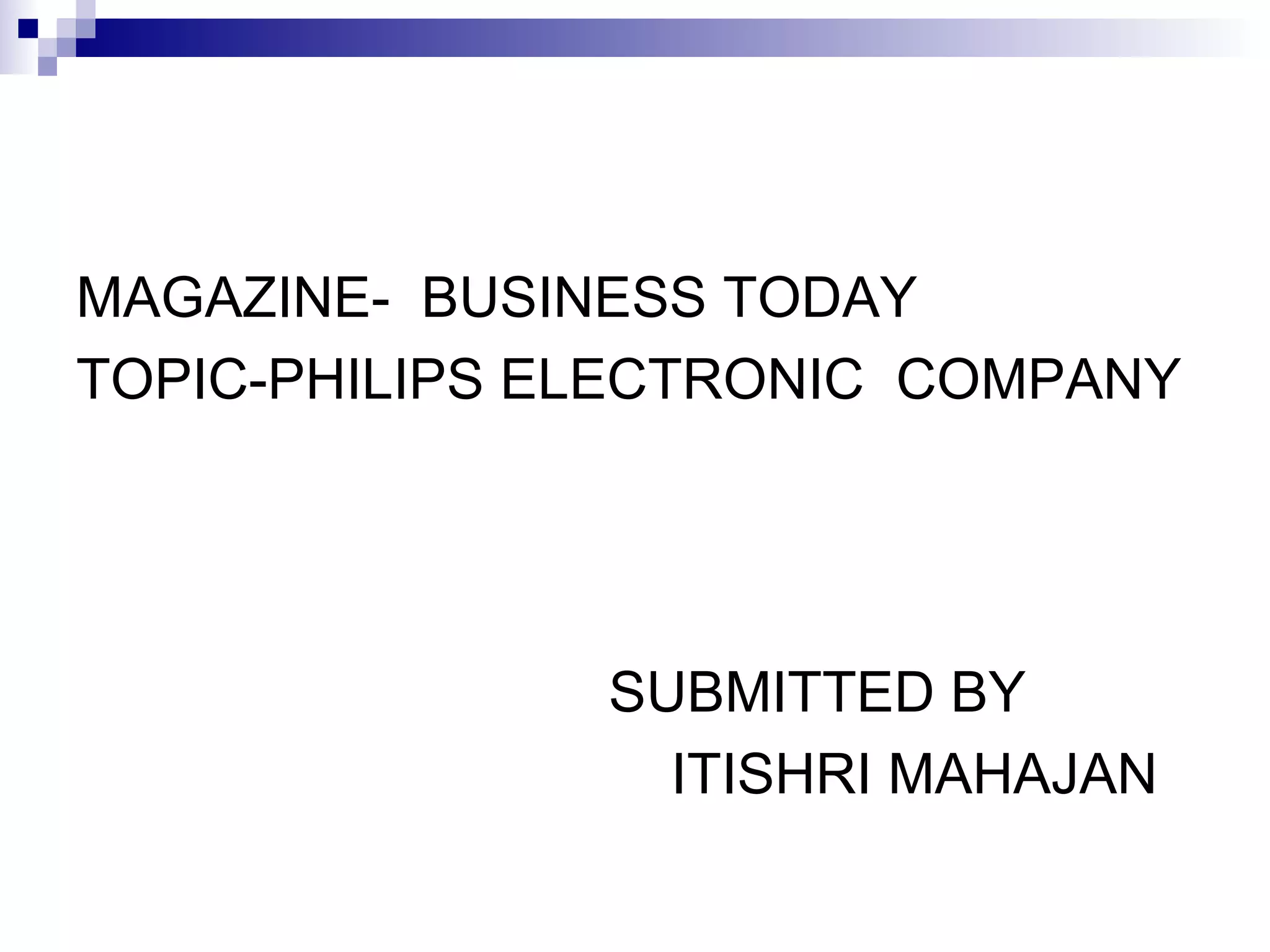 Philips India Timeline | PPT