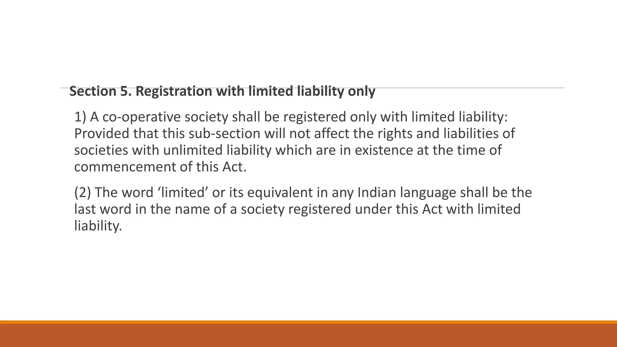 ORGANISATION AND REGISTRATION OF CO-OPERATIVE SOCIETIES | PPTX