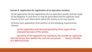 ORGANISATION AND REGISTRATION OF CO-OPERATIVE SOCIETIES | PPTX
