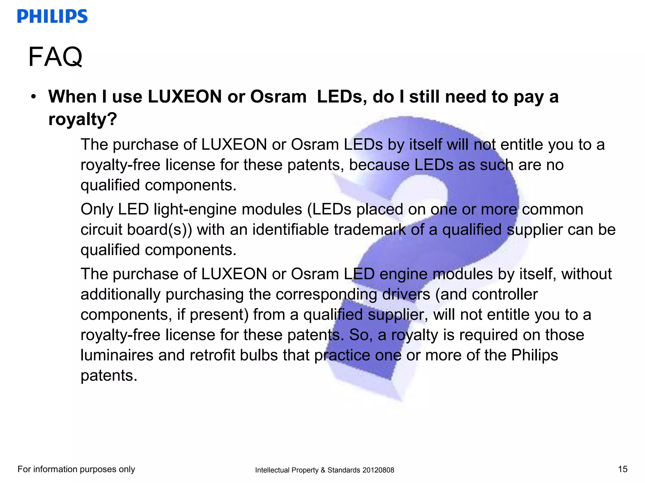 Licensing program for LED Luminaires and Retrofits | PDF