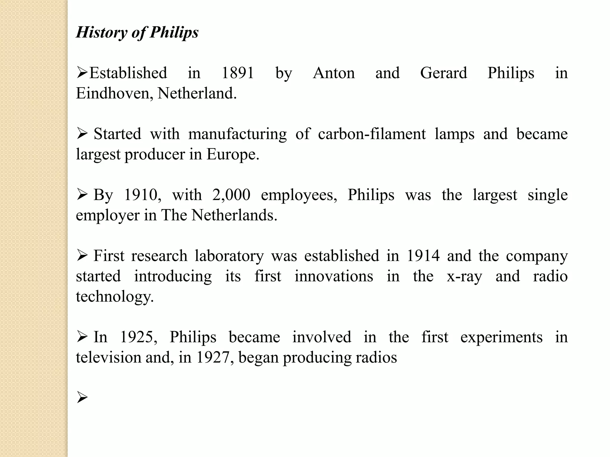 Philips presentation | PPTX